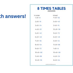 Times Tables 1-12 Worksheets, Multiplication Tables Printable With ...