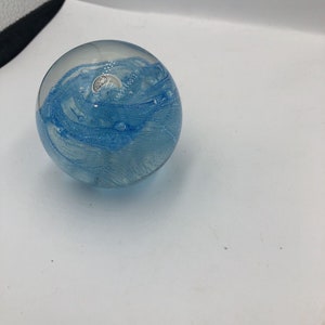 Dynasty Gallery Paperweight Art Glass Heirloom Collectables Blue Swirl ...