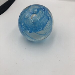 Dynasty Gallery Paperweight Art Glass Heirloom Collectables Blue Swirl ...