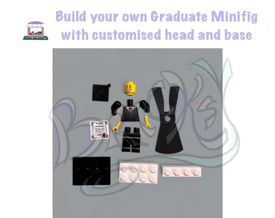 Graduate Custom Minifigure With Head and Base Customisation | Gift ...