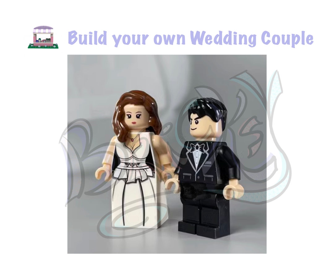 Wedding Custom Minifigure Bride & Bridegroom Wedding Favour Cake Topper ...