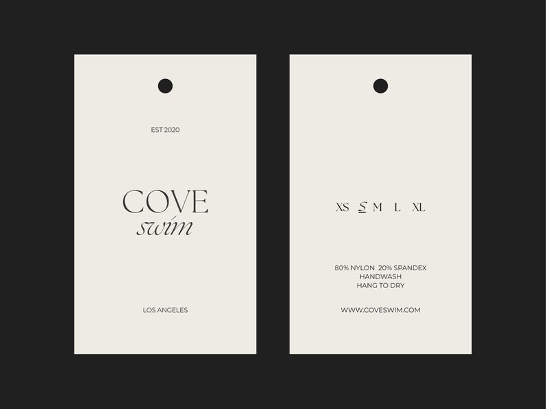 Editable Canva Clothing Hang Tag, Design Template, Minimal, Fashion ...