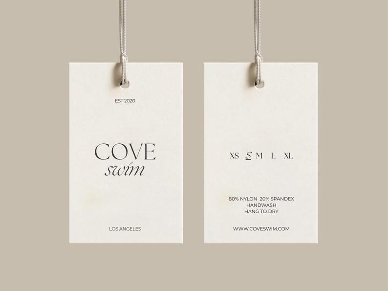 Editable Canva Clothing Hang Tag, Design Template, Minimal, Fashion ...