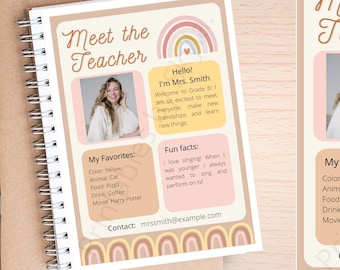 Meet the Teacher Template - Etsy
