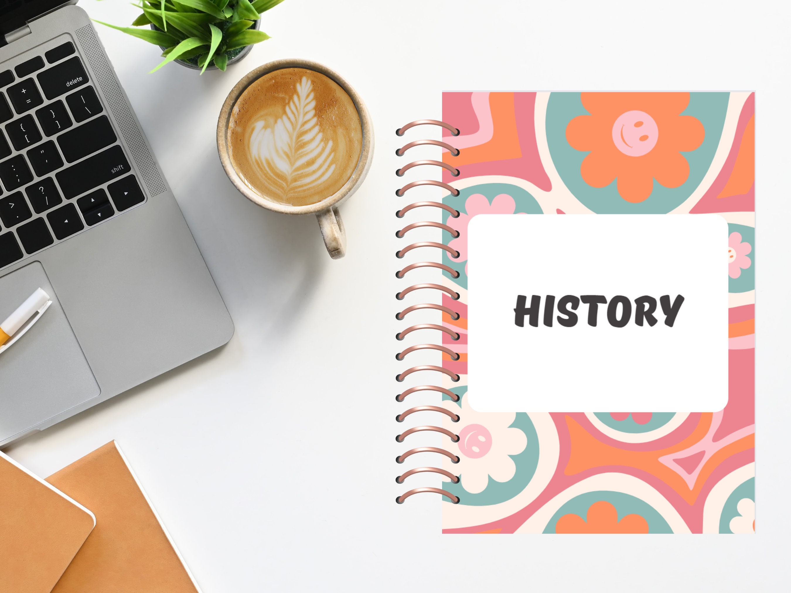 Groovy Boho Binder Covers A4 Groovy Boho Editable Template - Etsy