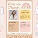 Boho Rainbow Meet the Teacher Editable Template, Easy to Use Back to ...