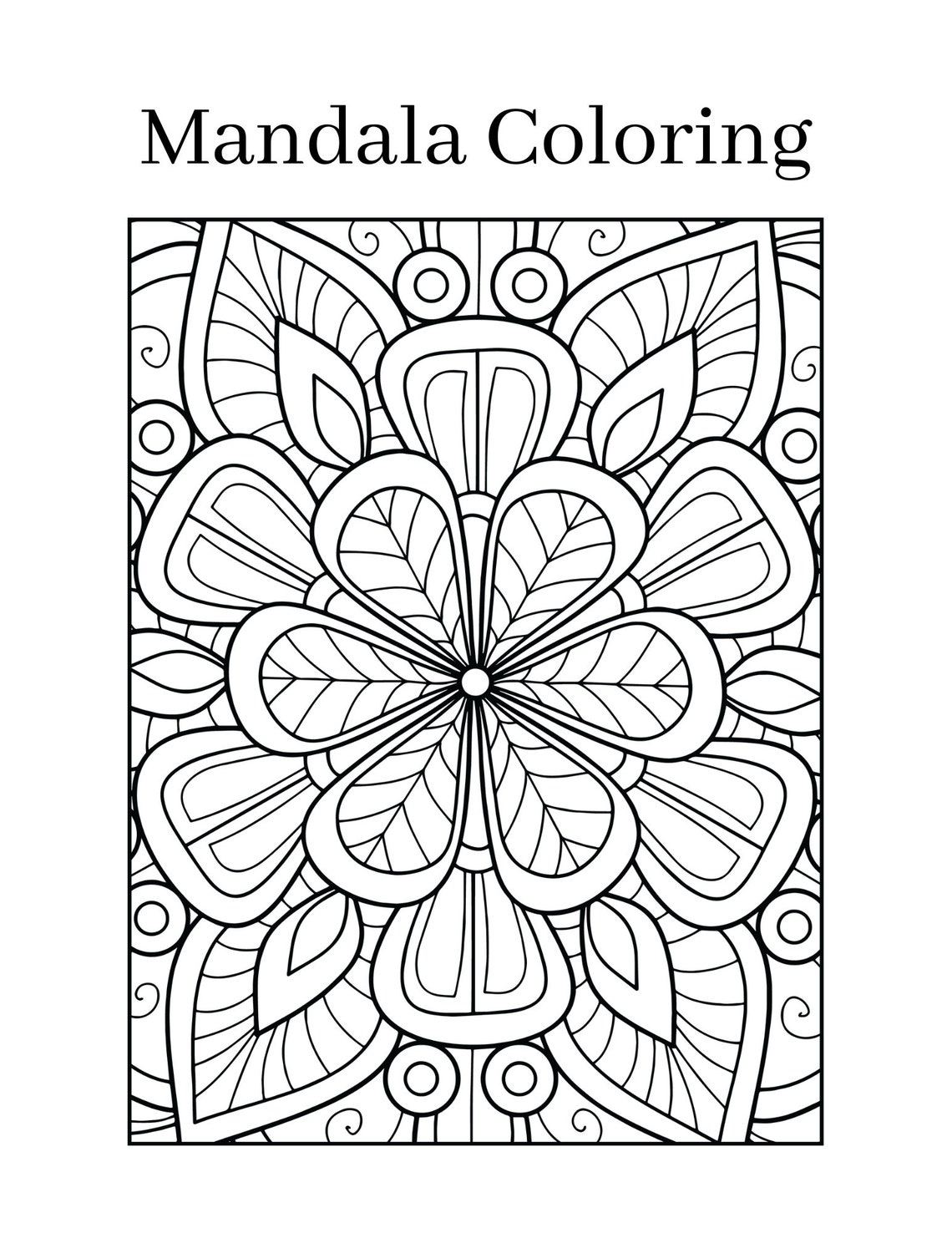 Printable Mandala Coloring Sheets - Etsy