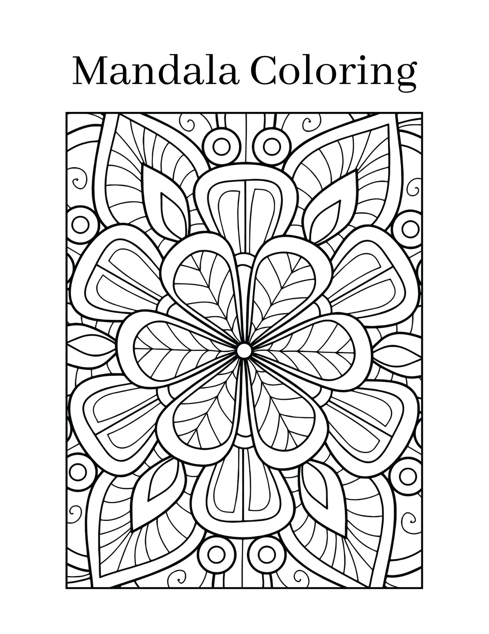 Printable Mandala Coloring Sheets - Etsy