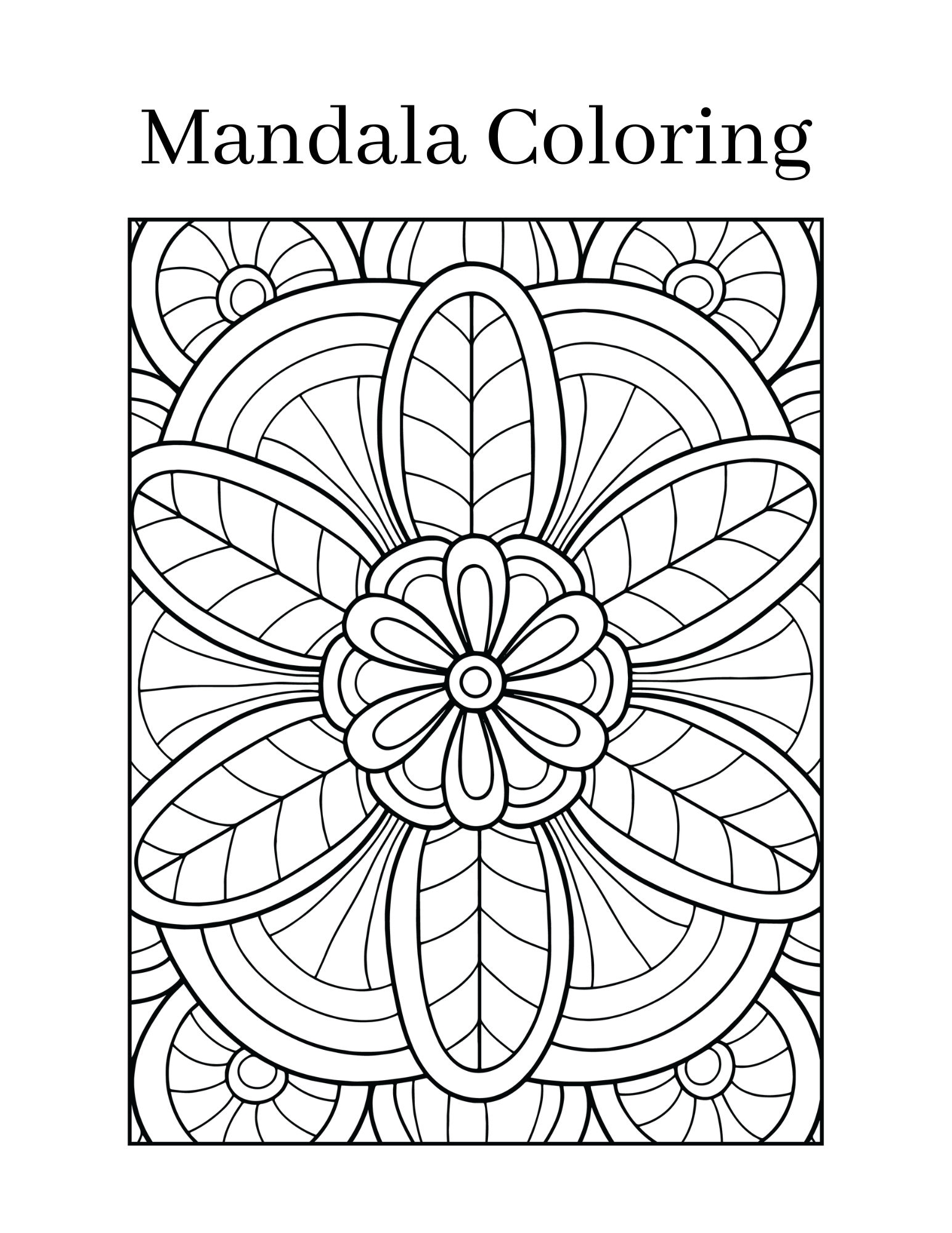 Printable Mandala Coloring Sheets - Etsy