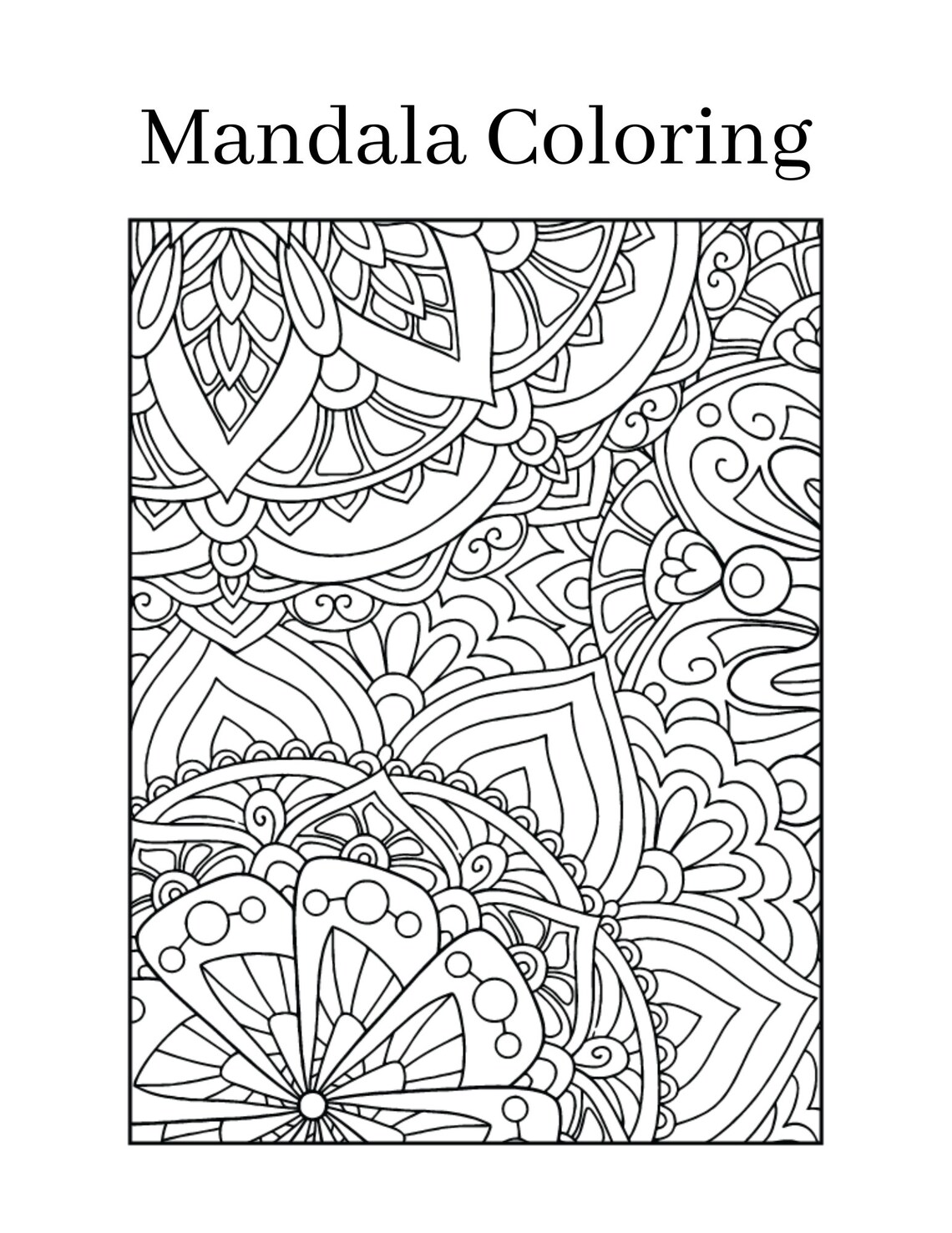 Printable Mandala Coloring Sheets - Etsy