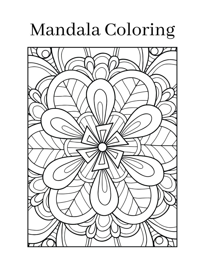 Printable Mandala Coloring Sheets - Etsy