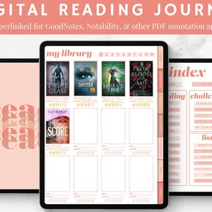 Digital Reading Journal & Planner: Book Tracker, Goodnotes Book Journal ...