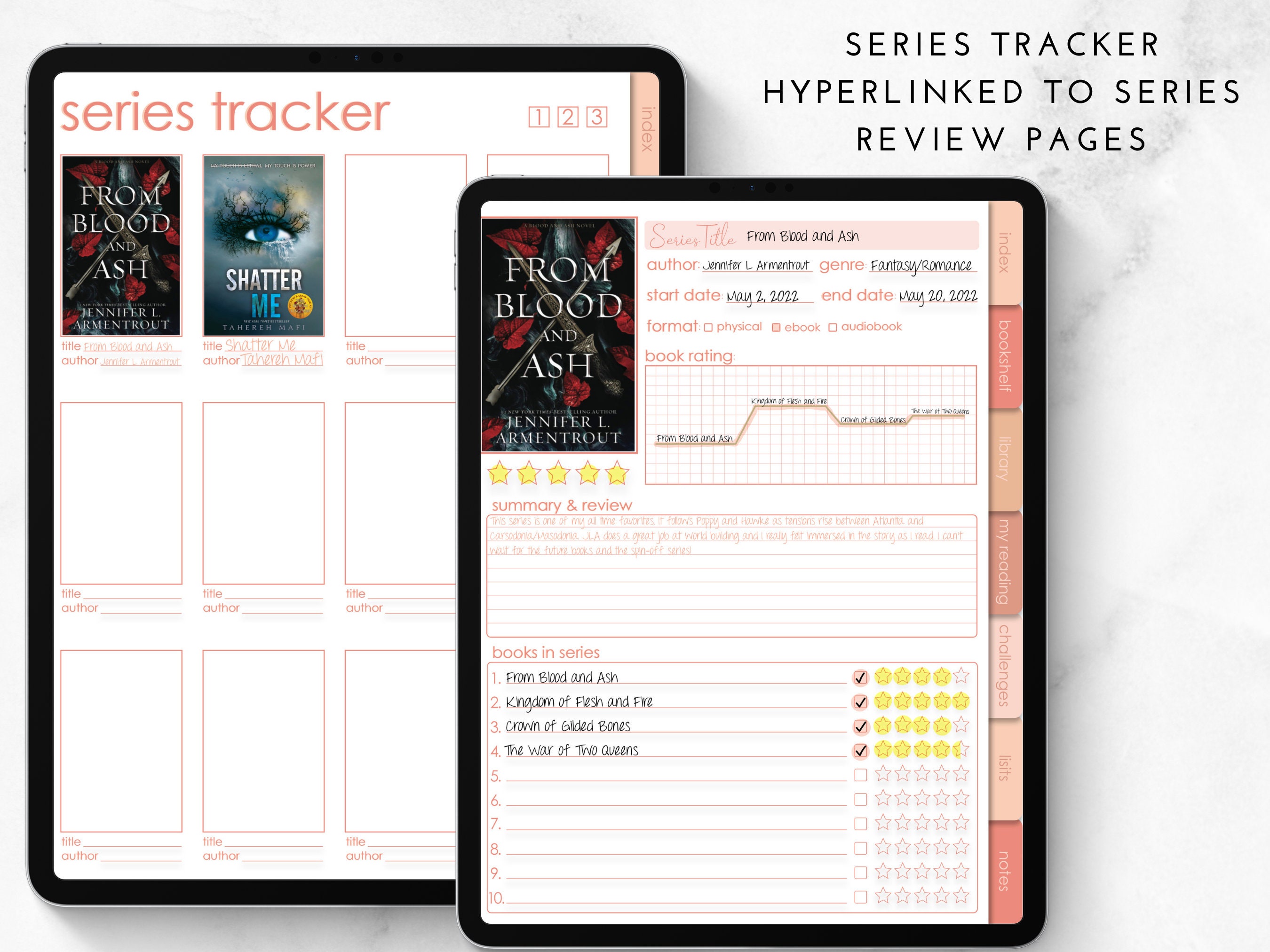 Digital Reading Journal & Planner: Book Tracker, Goodnotes Book Journal ...