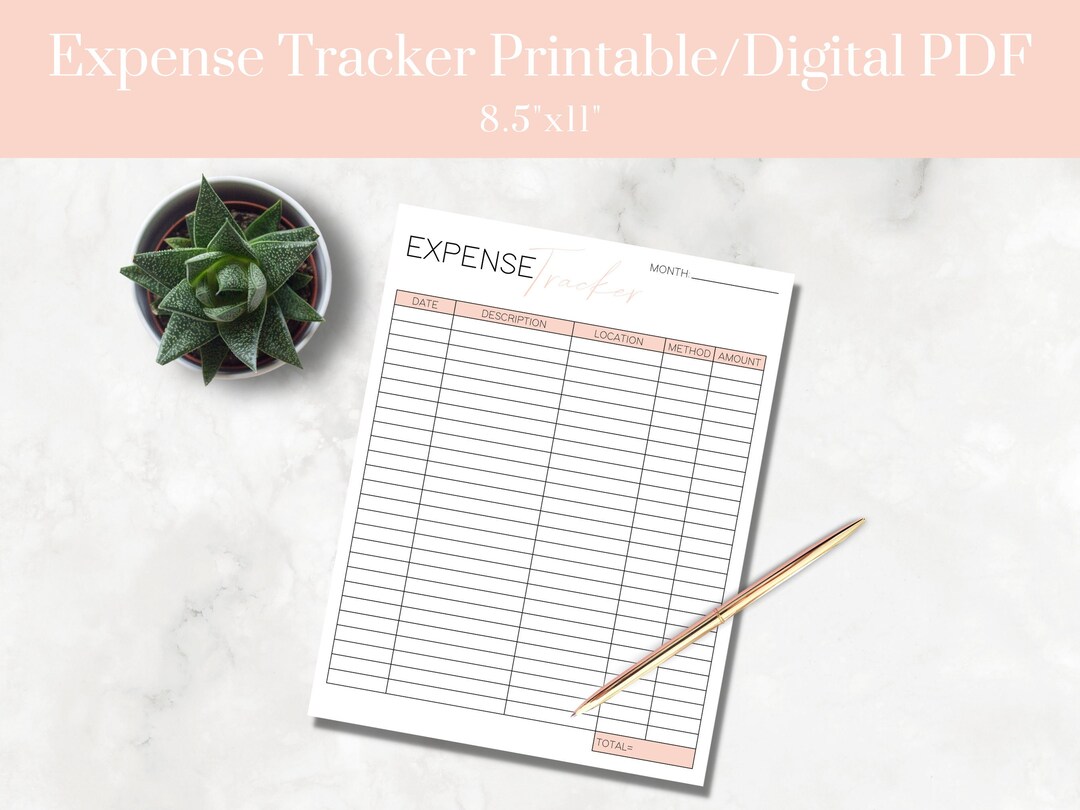 Expense Tracker, Spending Tracker, Finance Tracker, Financial Tracker ...