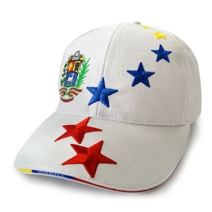 Venezuelan Caps 7 Stars Adjustable Black White Multicolor Gorras - Etsy