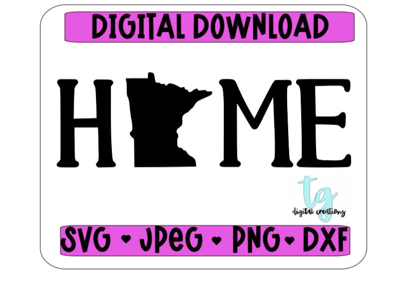 MN Home Digital Download SVG - PNG - Dxf - Jpeg - Etsy