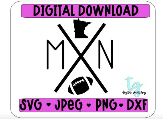 Mn Football SVG DXF PNG Jpeg - Etsy