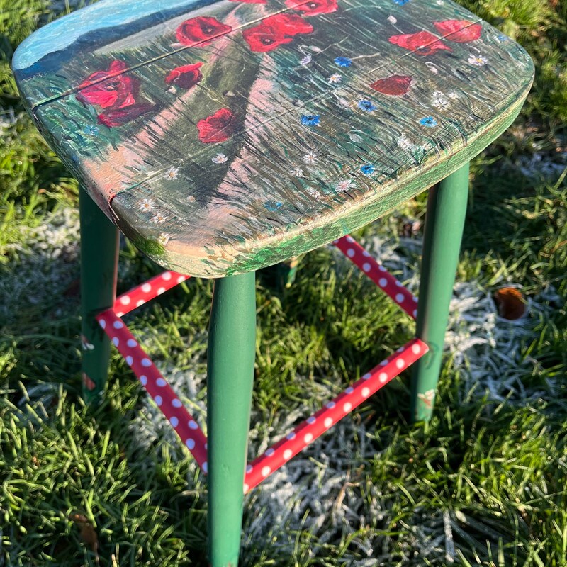 Hand Painted Bar Stools - Etsy