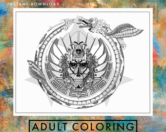 Aztec Sun Coloring Pages