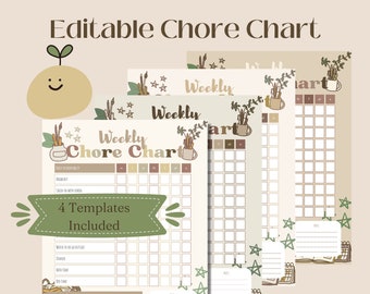 Aesthetic Chart Template - Etsy