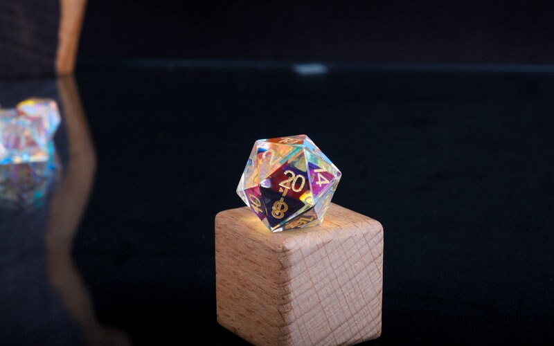 DND Full Set K9 Polyhedral Glass Dice - Etsy