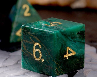 Ancient Jade Dnd Dice Set Dungeons & Dragons Faux Jade Polyhedral Dice ...