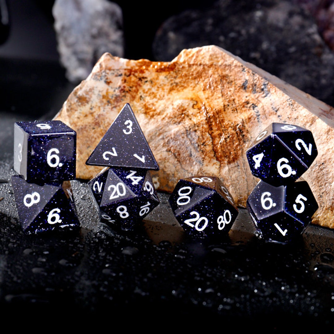 DND Blue Sandstone Gemstone Dice - Etsy