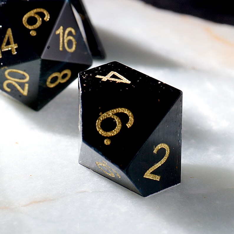 DND Hawk's Eye Gemstone Dice - Etsy