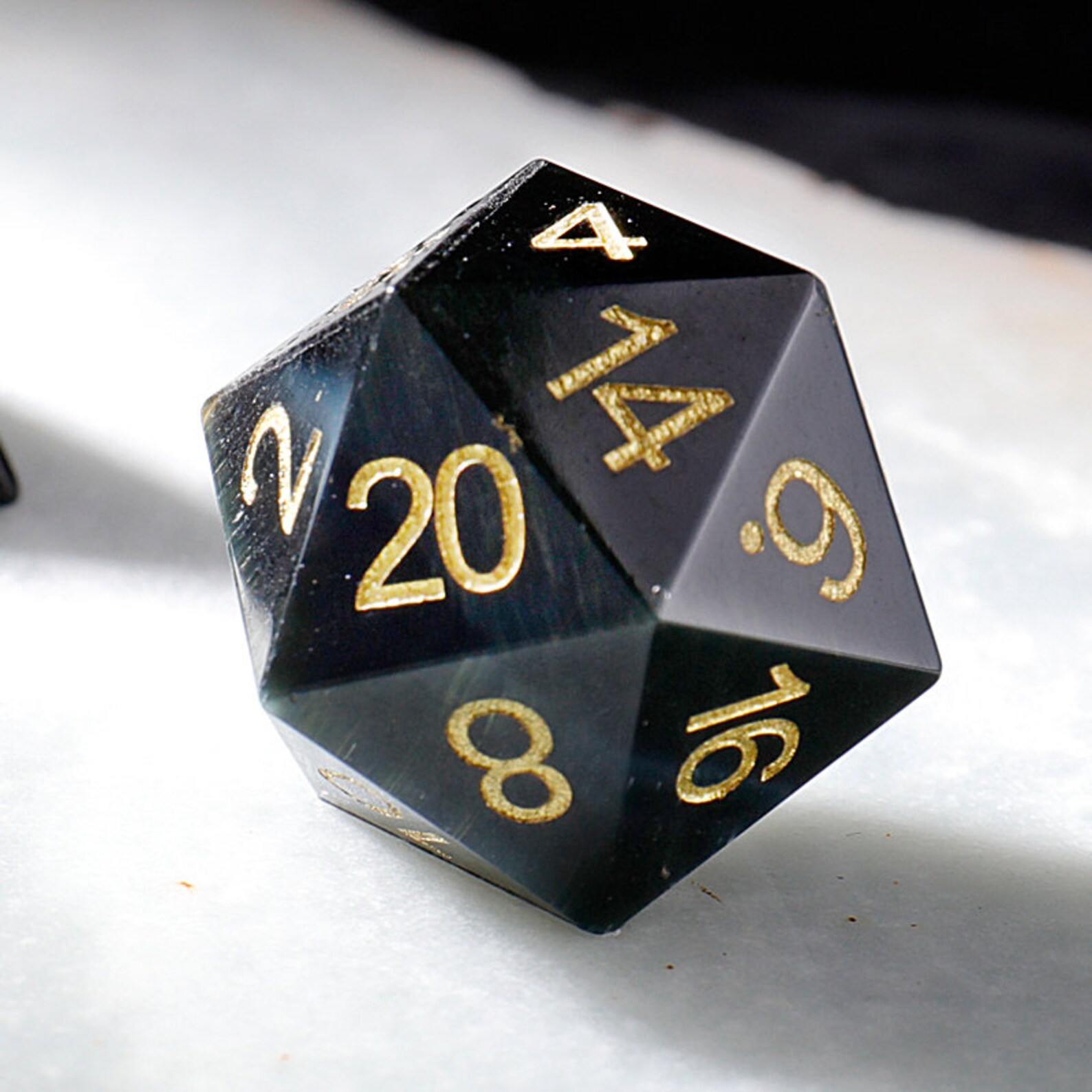 DND Hawk's Eye Gemstone Dice - Etsy