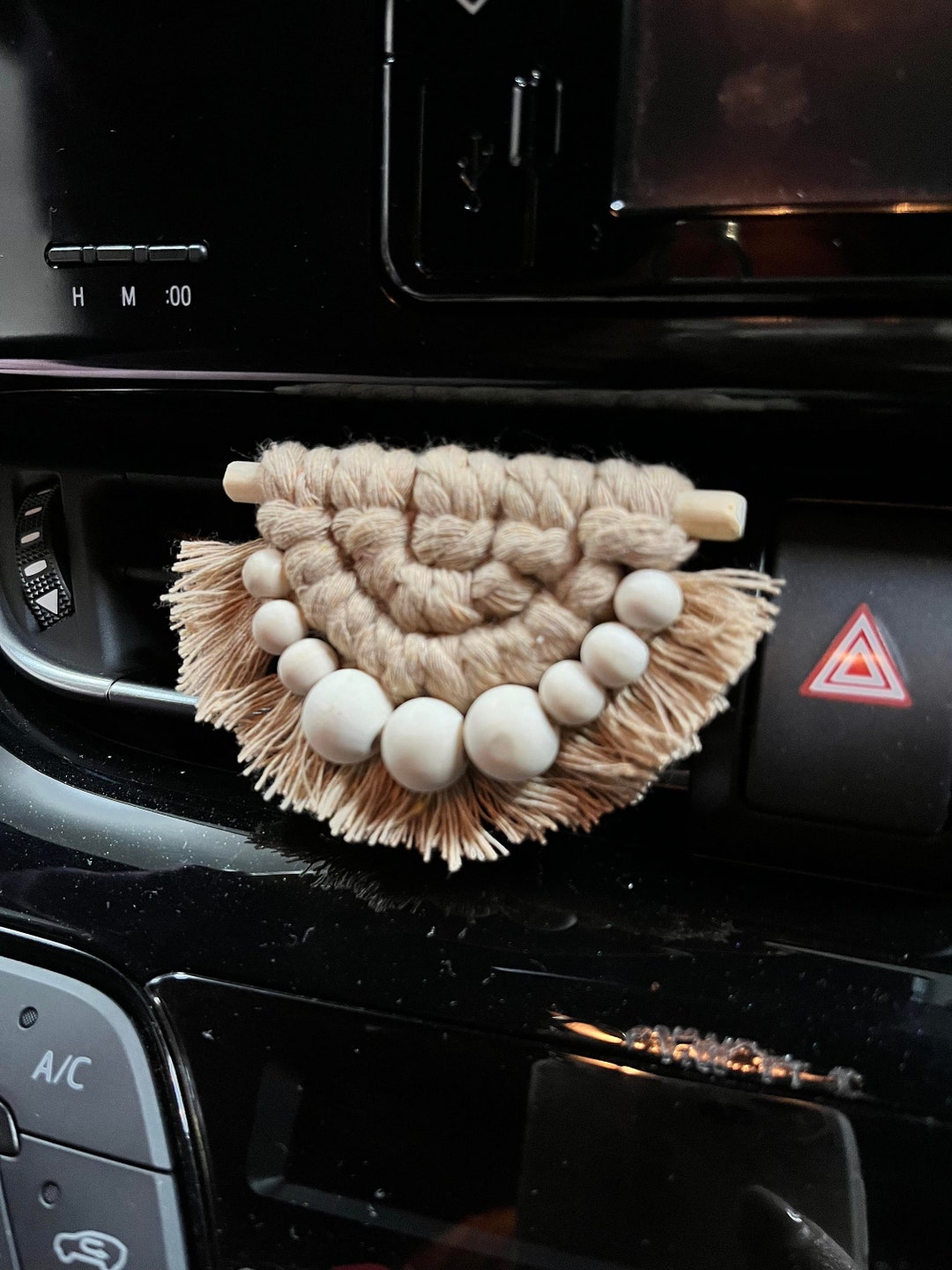 Macrame Car Vent Diffuser / Macrame Magnet / Macrame Car Charm / Small ...