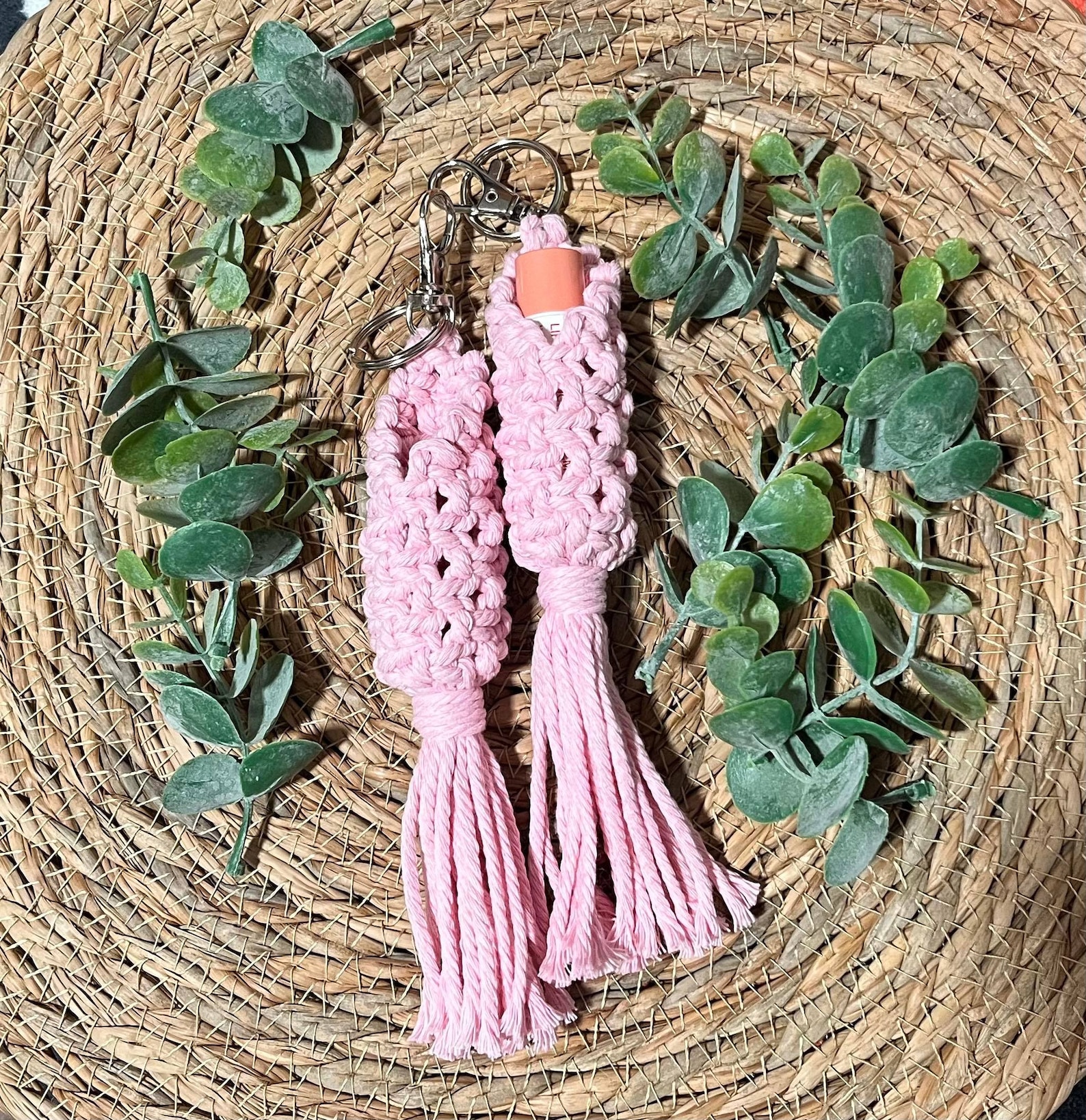 Macrame Lip Balm Holder / Macrame Lip Stick Holder / Teachers Gift ...