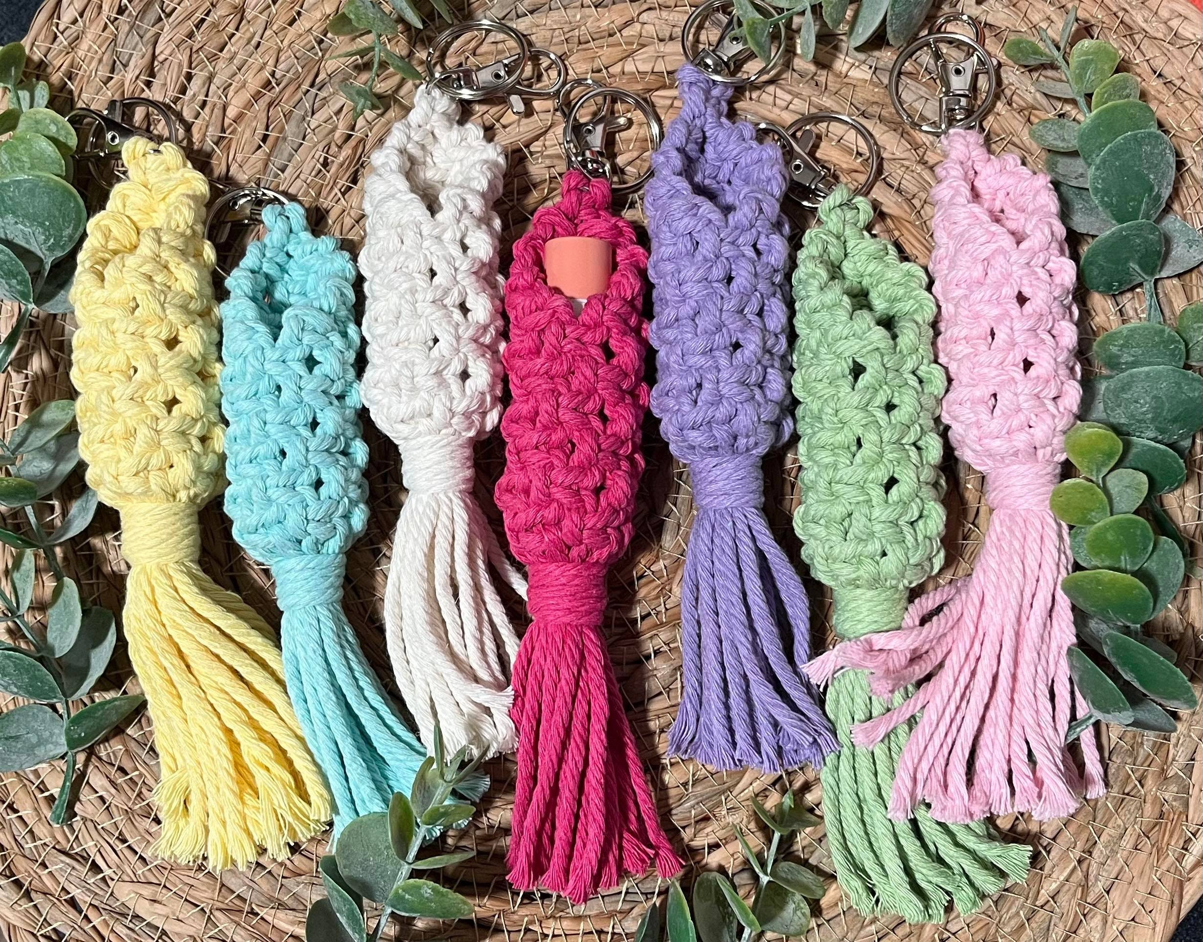 Macrame Lip Balm Holder / Macrame Lip Stick Holder / Teachers Gift ...