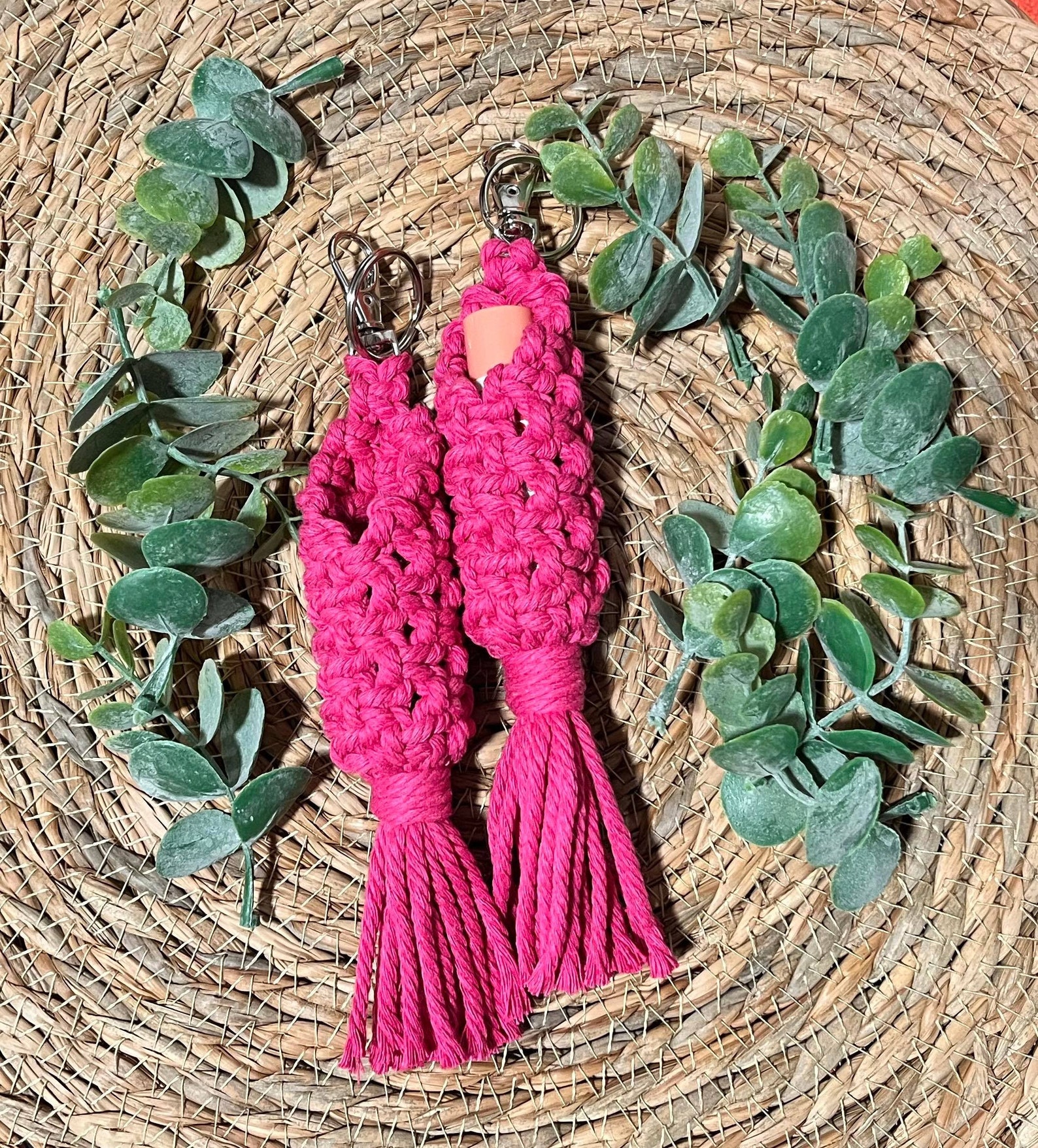 Macrame Lip Balm Holder / Macrame Lip Stick Holder / Teachers Gift ...