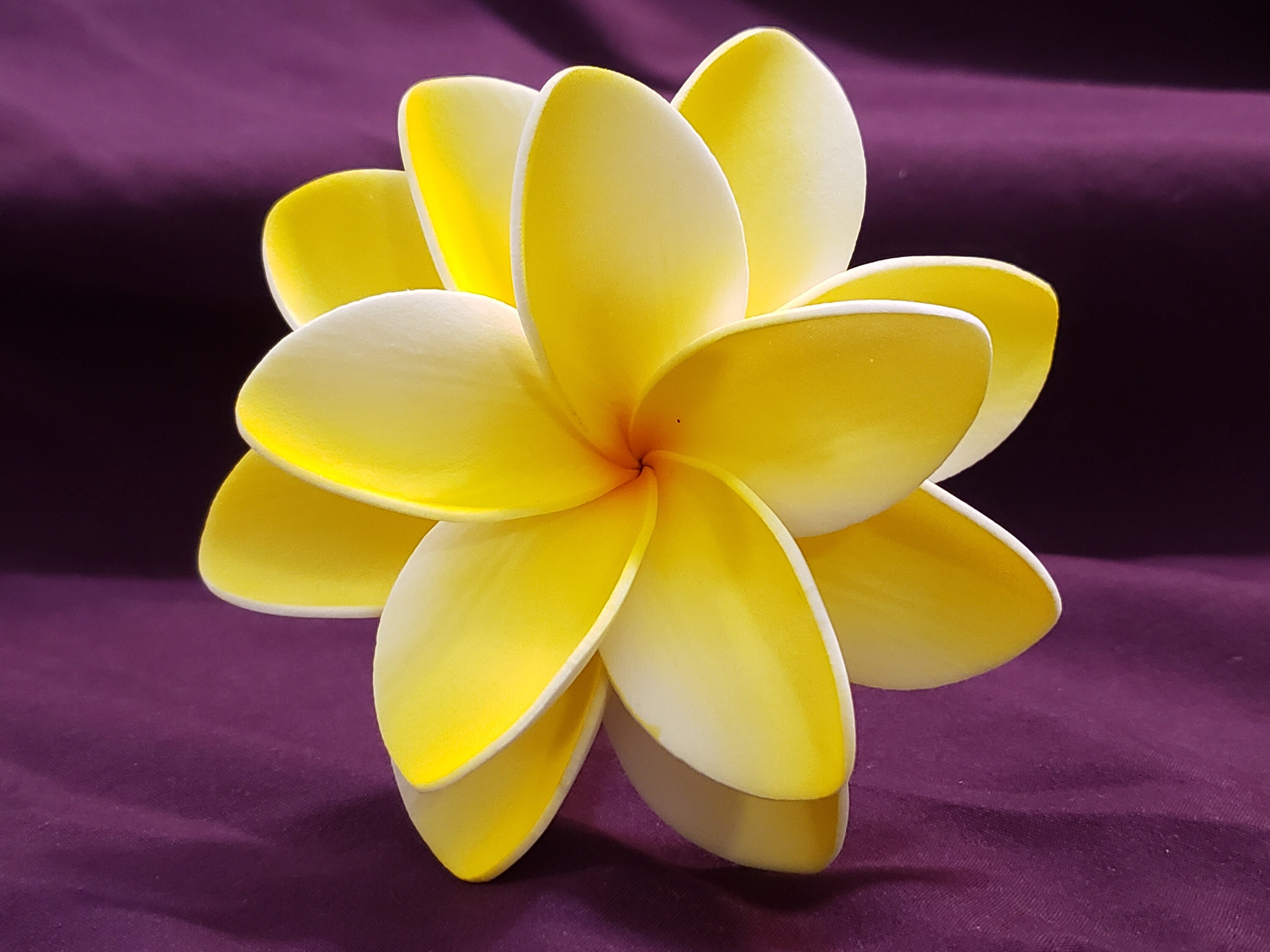 Yellow Plumeria Cluster Hair Pick, Floral Hairpiece, Hawaiian, Hair ...