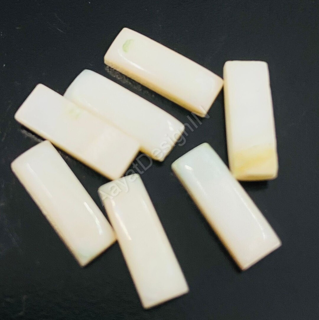 Natural Mother of Pearl Cabochon, Long Octagon Gemstone (3x6-10x20 MM ...
