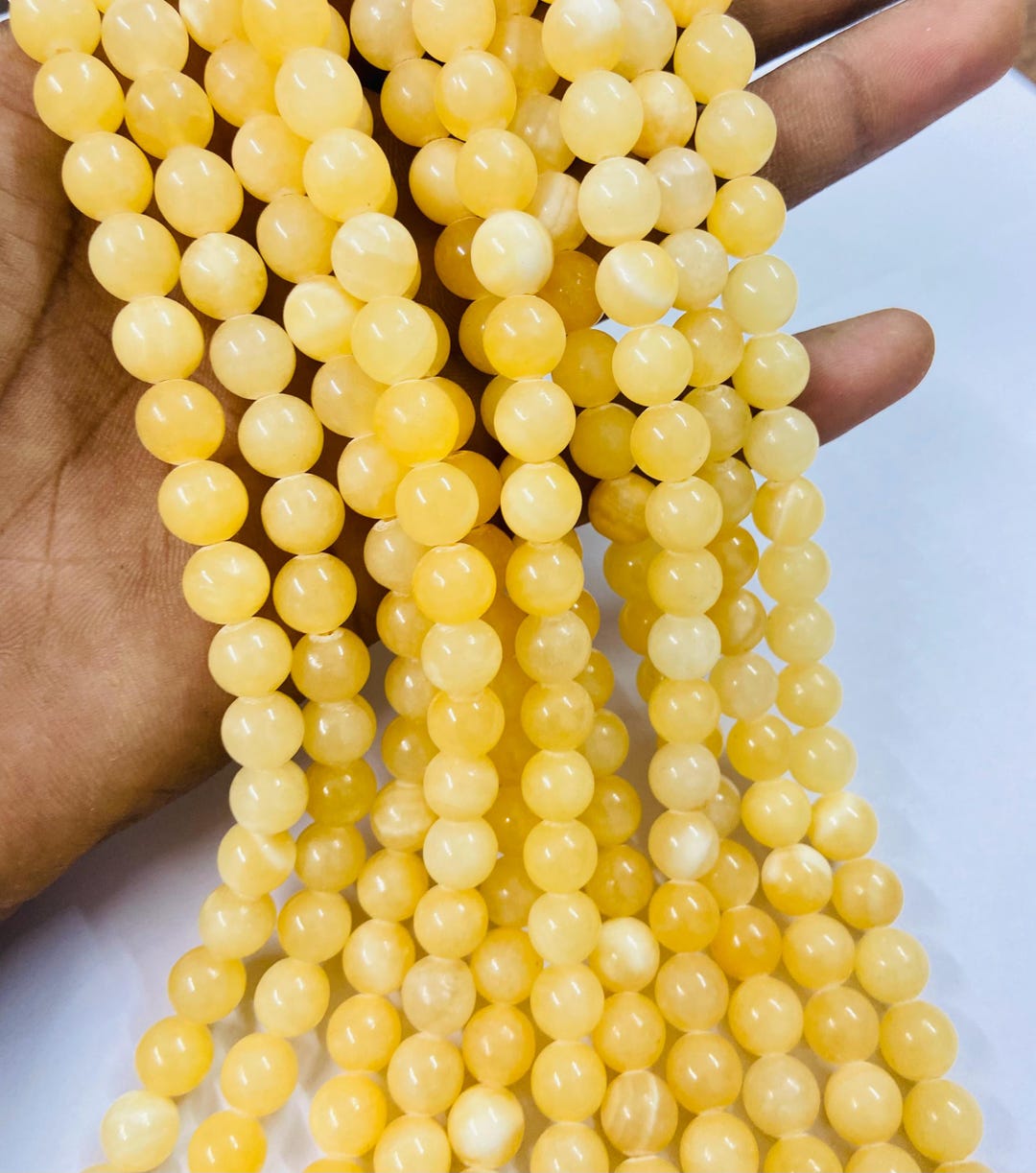 Yellow Calcite Round Gemstone Beads, 15 Inch Strand, 4-10mm - Etsy