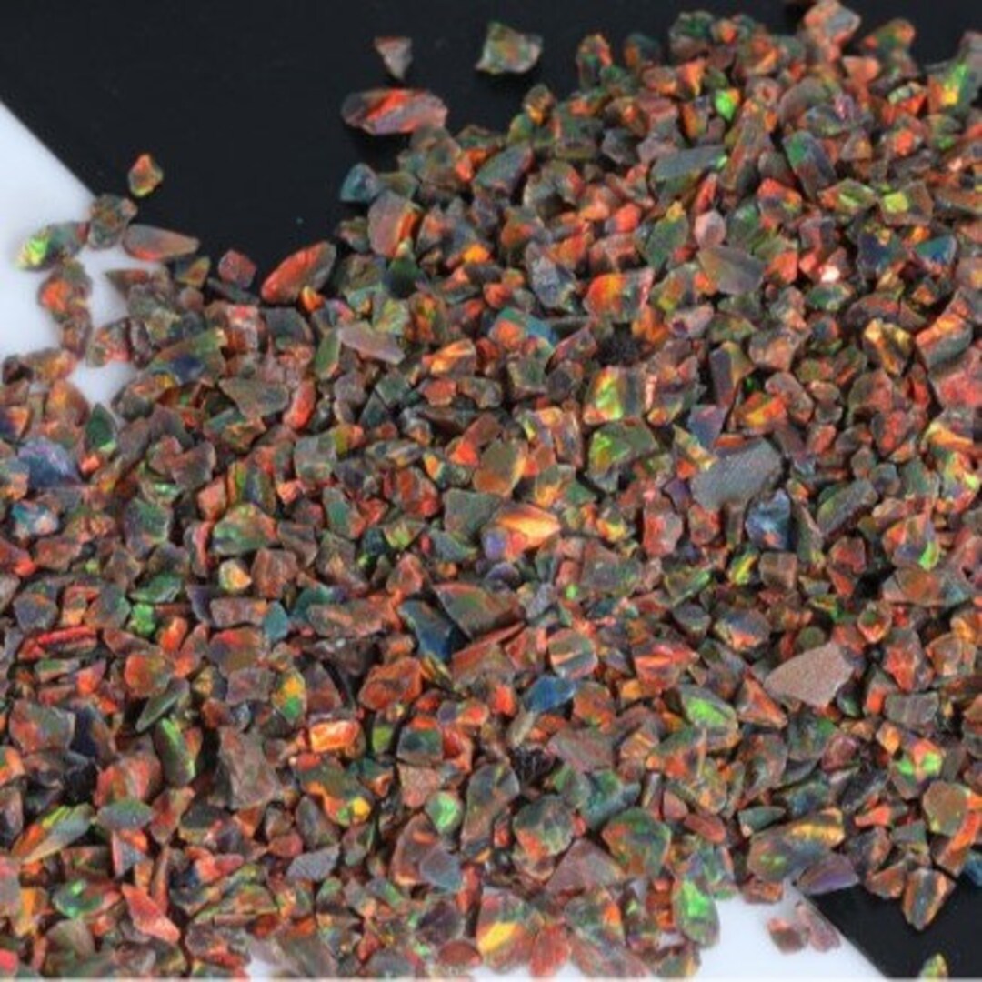 Black Opal 4 / Crushed Opal /black Opal / Inlay Opal / - Etsy