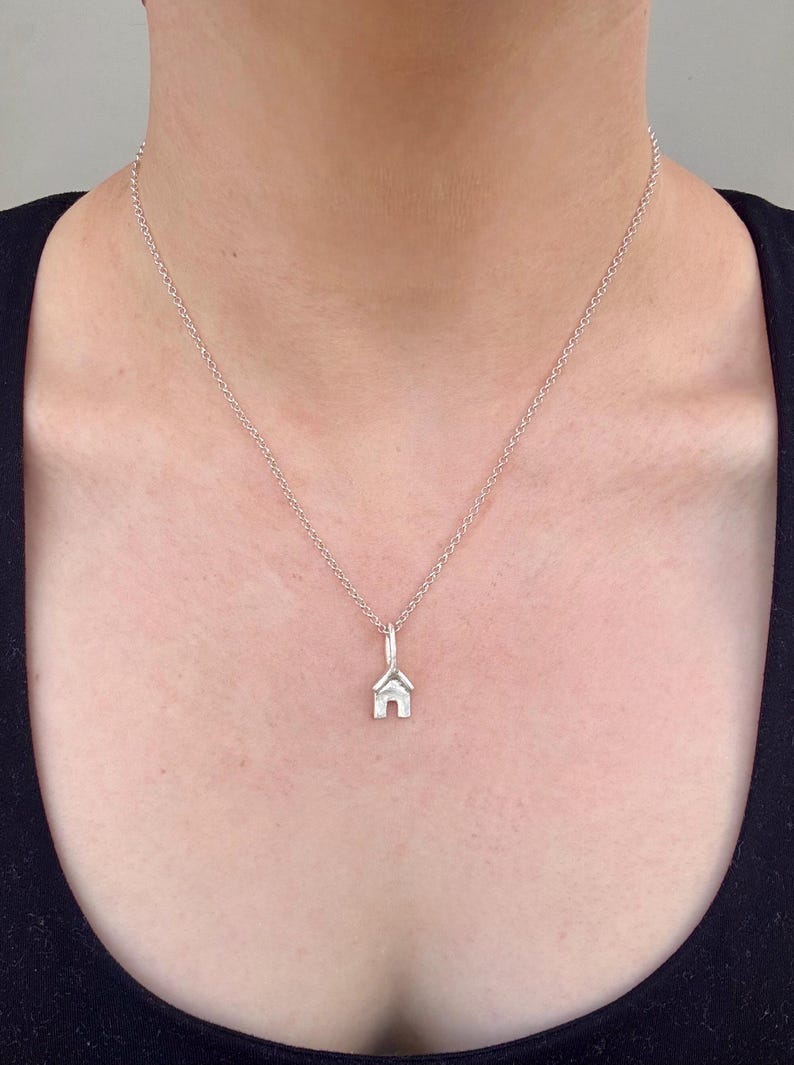 Handcrafted Sterling Silver (999) House/home Necklace/ Pendant - Etsy