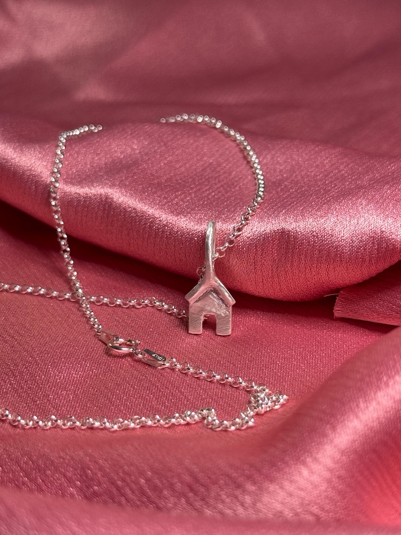 Handcrafted Sterling Silver (999) House/home Necklace/ Pendant - Etsy