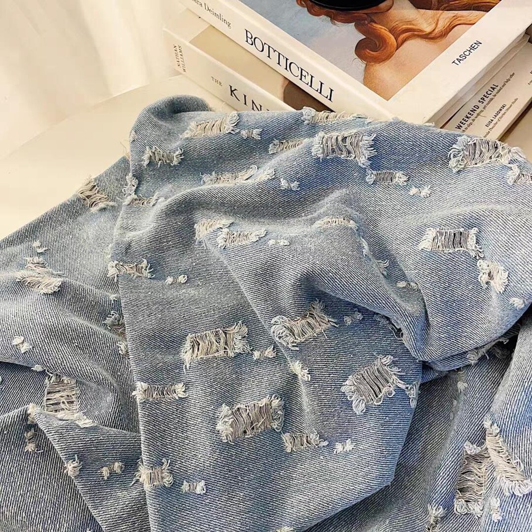 Ripped Denim Fabric,washed Denim Fabric,ripped Fabric,jacket Fabric ...