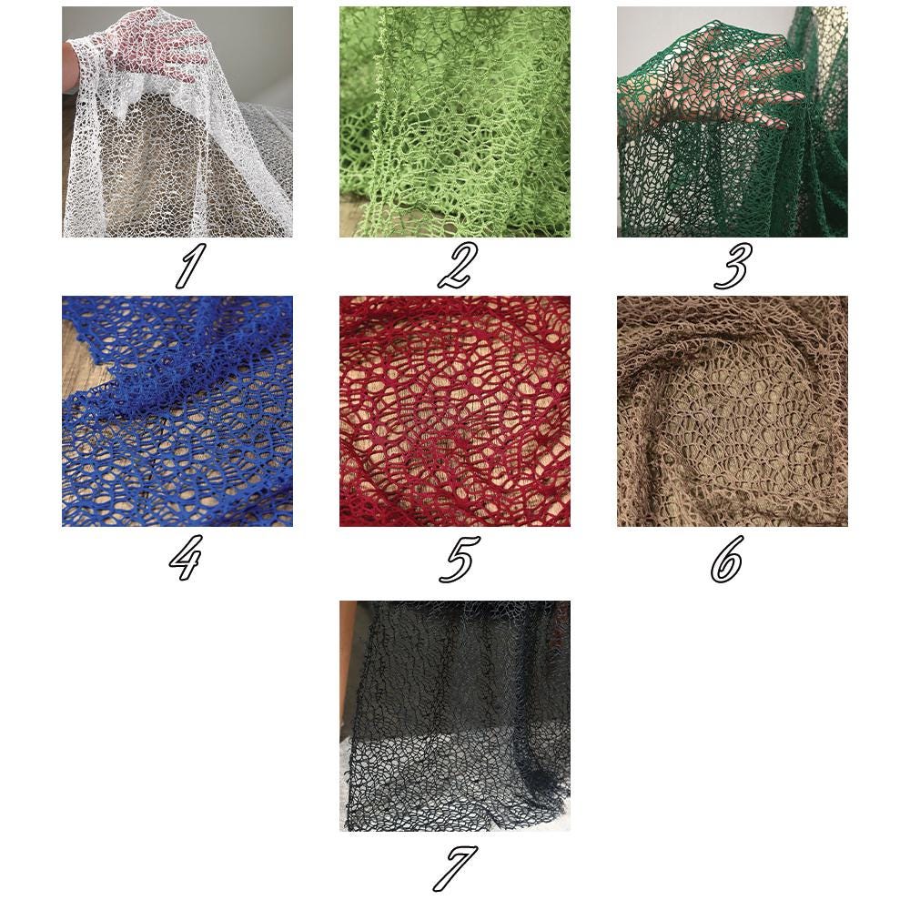 Solid Lace Fabric,mesh Fabric,hollow Fabric,curtain Fabric,crochet ...