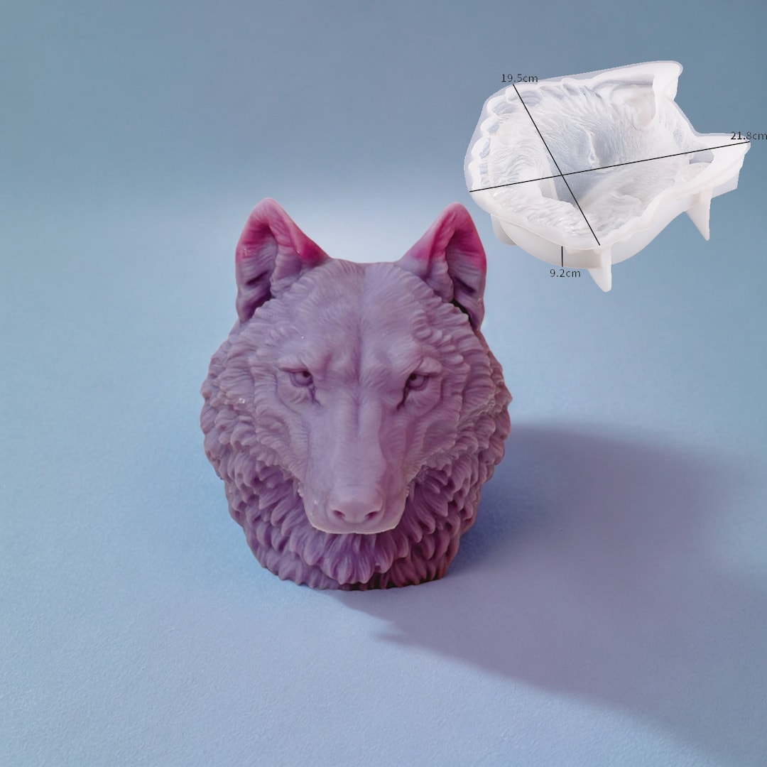Wolf Head Clause Candle Mold,silicone Candle Mold,resin Mold,scented ...