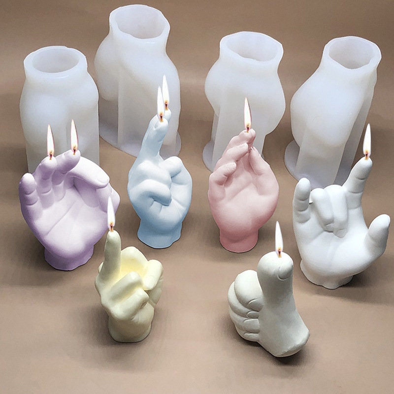 Middle Finger Candle Moldfinger Candle Moldthumb Silicone - Etsy