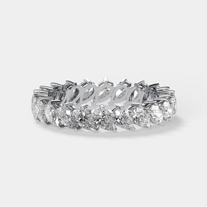 Pears Eternity Ring Art Deco, Pear Diamonds Eternity Band, Multi Pear ...