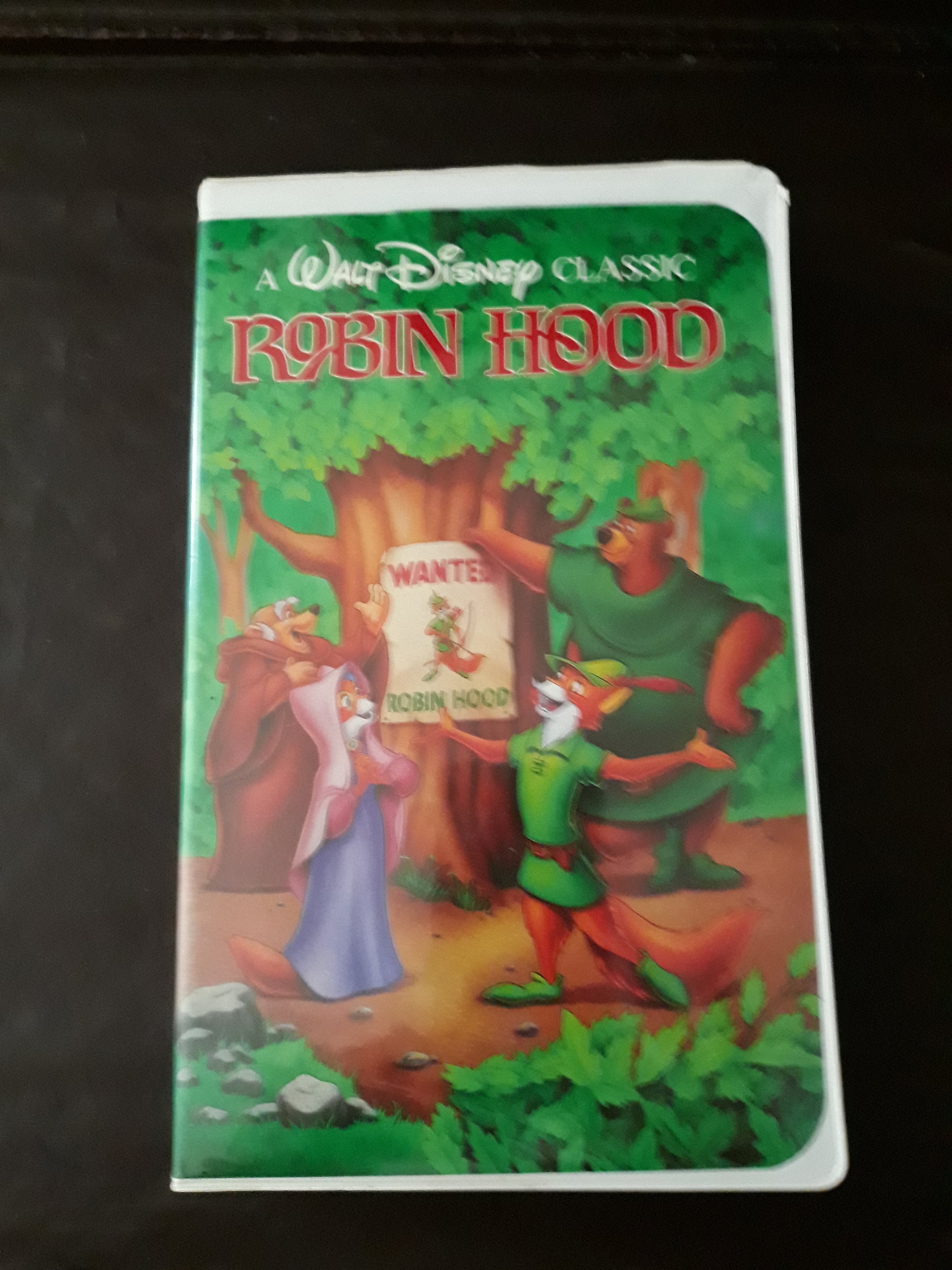 Walt Disney S Vhs Black Diamond Video Cassette Robin Hood Etsy