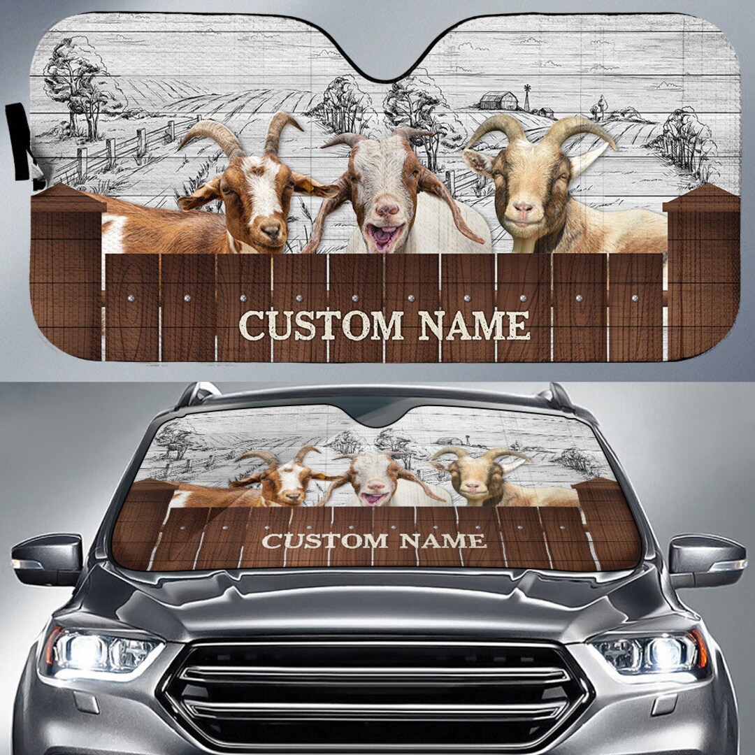 Goat Farming Custom Name 3D Sun Shade Sun Shade for Car - Etsy