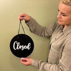 Open Closed Sign, Business Sign, Door Sign, Open Closed Sign for ...