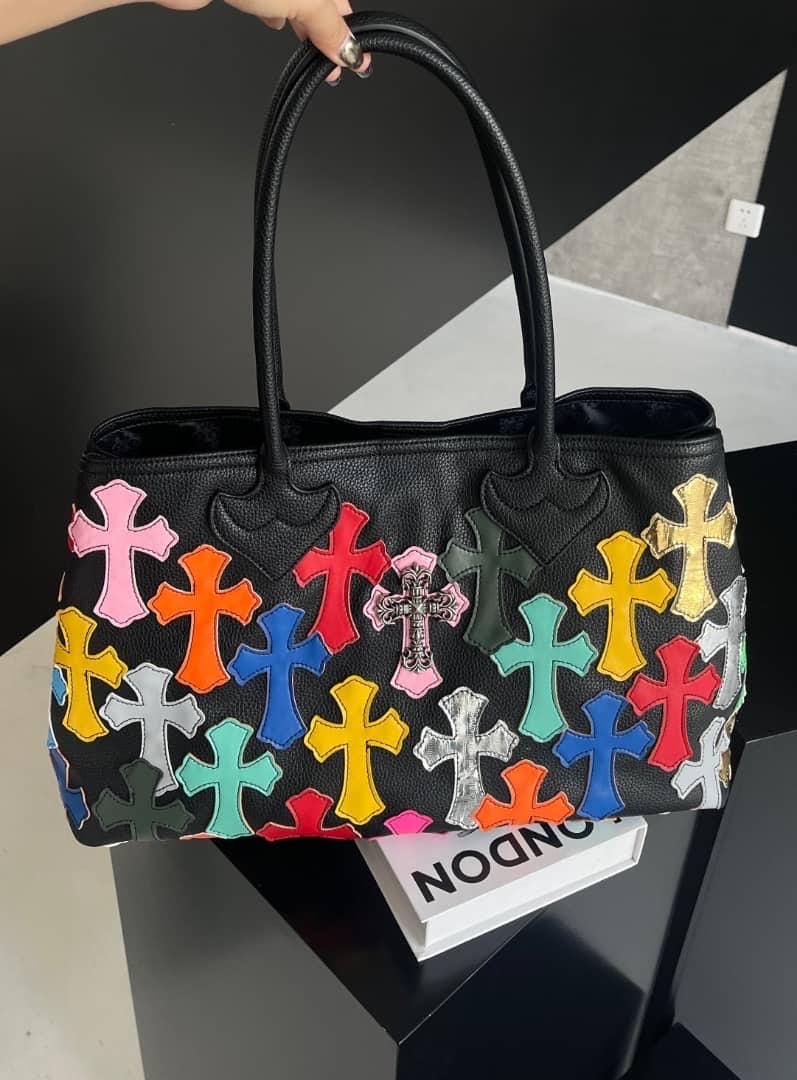 Chrome Cross Large Tote Bag Chrome Bag Y2K Purse Custom Airport Tote ...