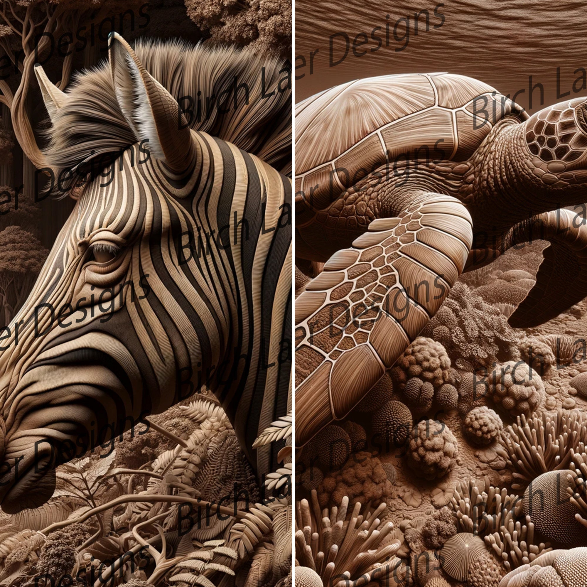 Wildlife Animals Engraving Design File Bundle for Zoo Animals Gift for ...