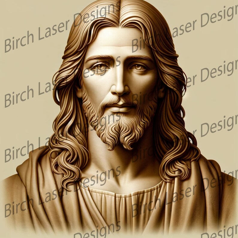 Jesus Religious Laser Burn PNG JPG 3D Illusion Engrave Laser Ready ...